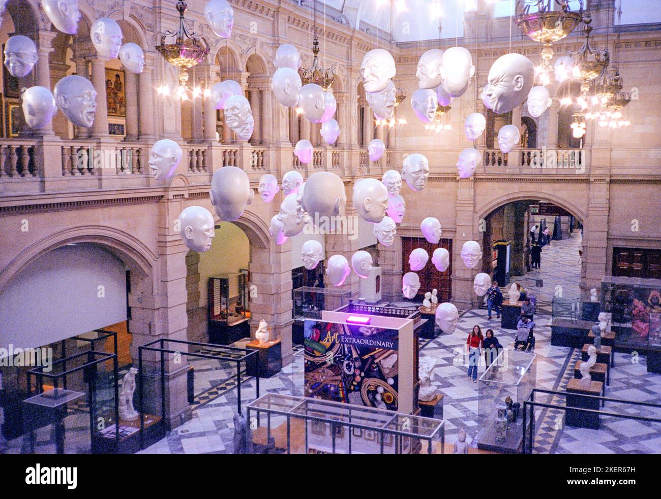 The Floating Heads By Sophie Cave at The Kelvingrove art gallery and ...