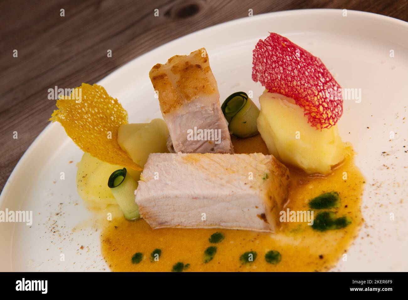 Recipe for Roast Pork Fillet with Mashed Potatoes and Coloured Lace ...