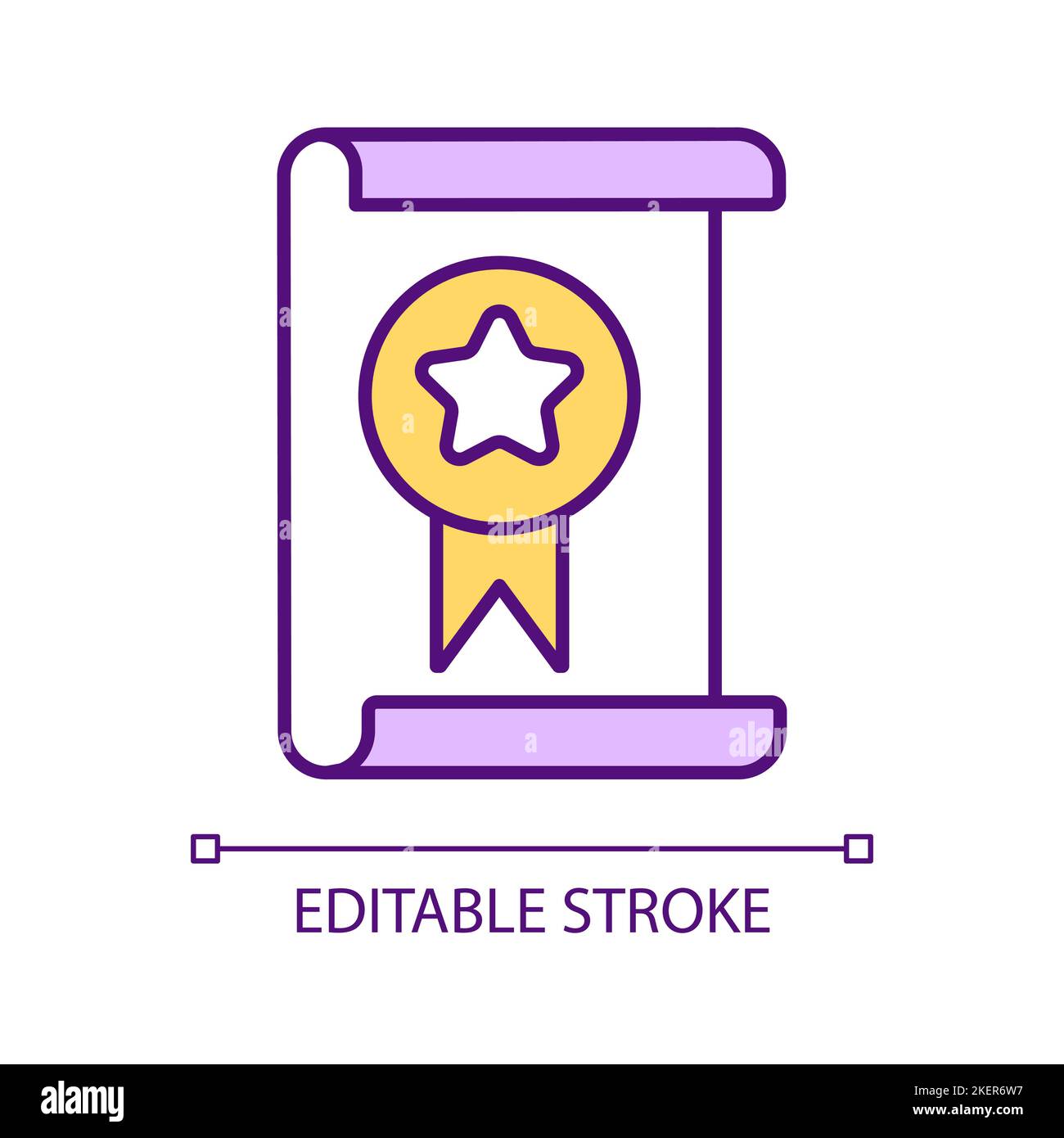 Certificate of achievement RGB color icon Stock Vector Image & Art - Alamy