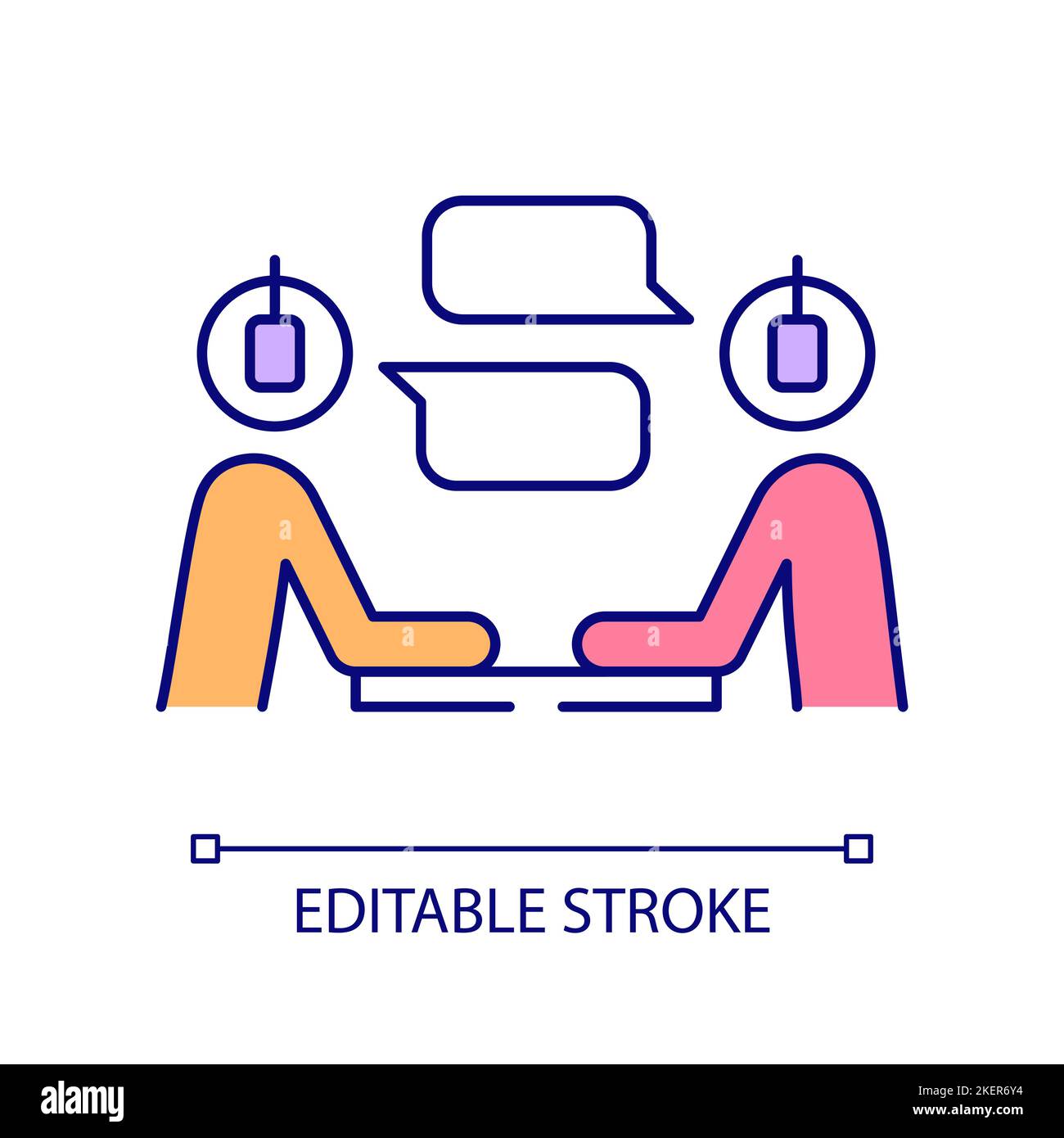 Interview format Stock Vector Images - Alamy