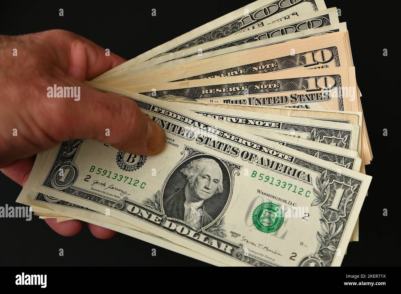Illustration photo - Dollar banknotes, US currency, money bills, USA ...