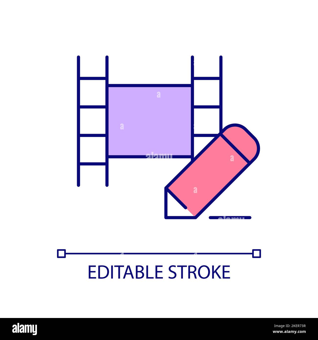 Film editing RGB color icon Stock Vector Image & Art - Alamy