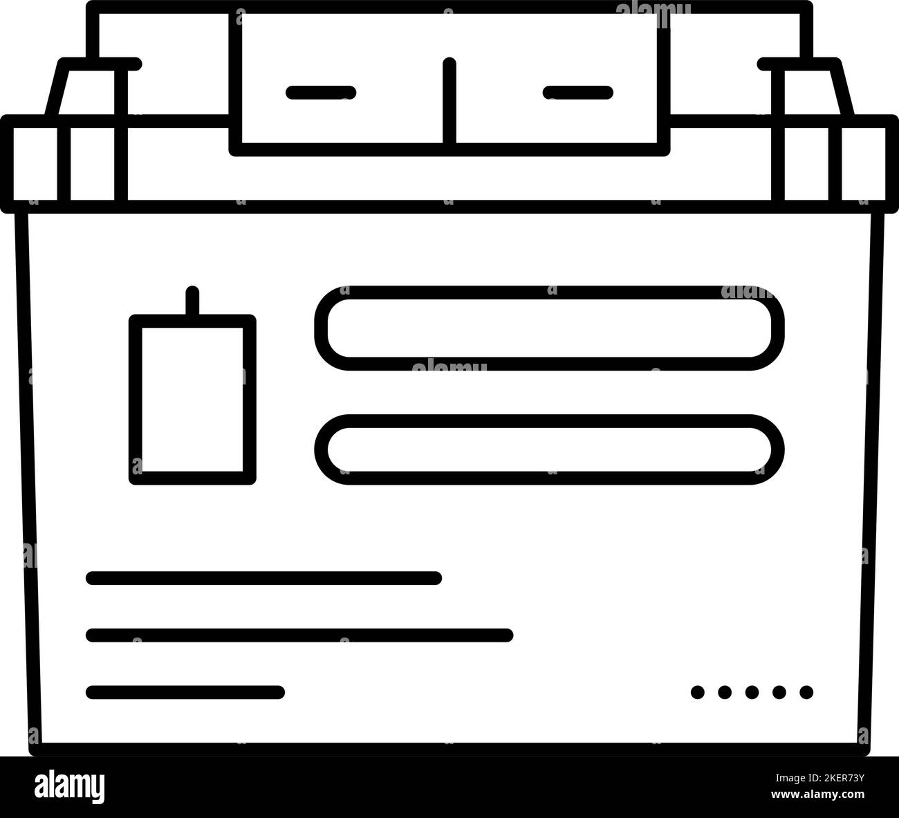 gel cell battery line icon vector illustration Stock Vector Image & Art ...