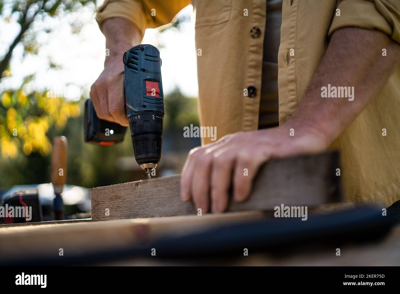 Manual hand drill carpenter hi-res stock photography and images - Alamy