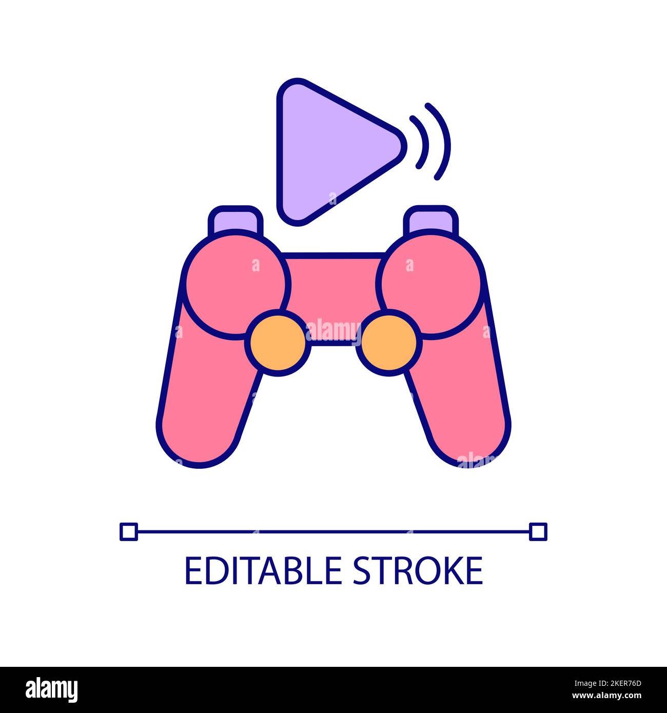 Video game console RGB color icon Stock Vector Image & Art - Alamy