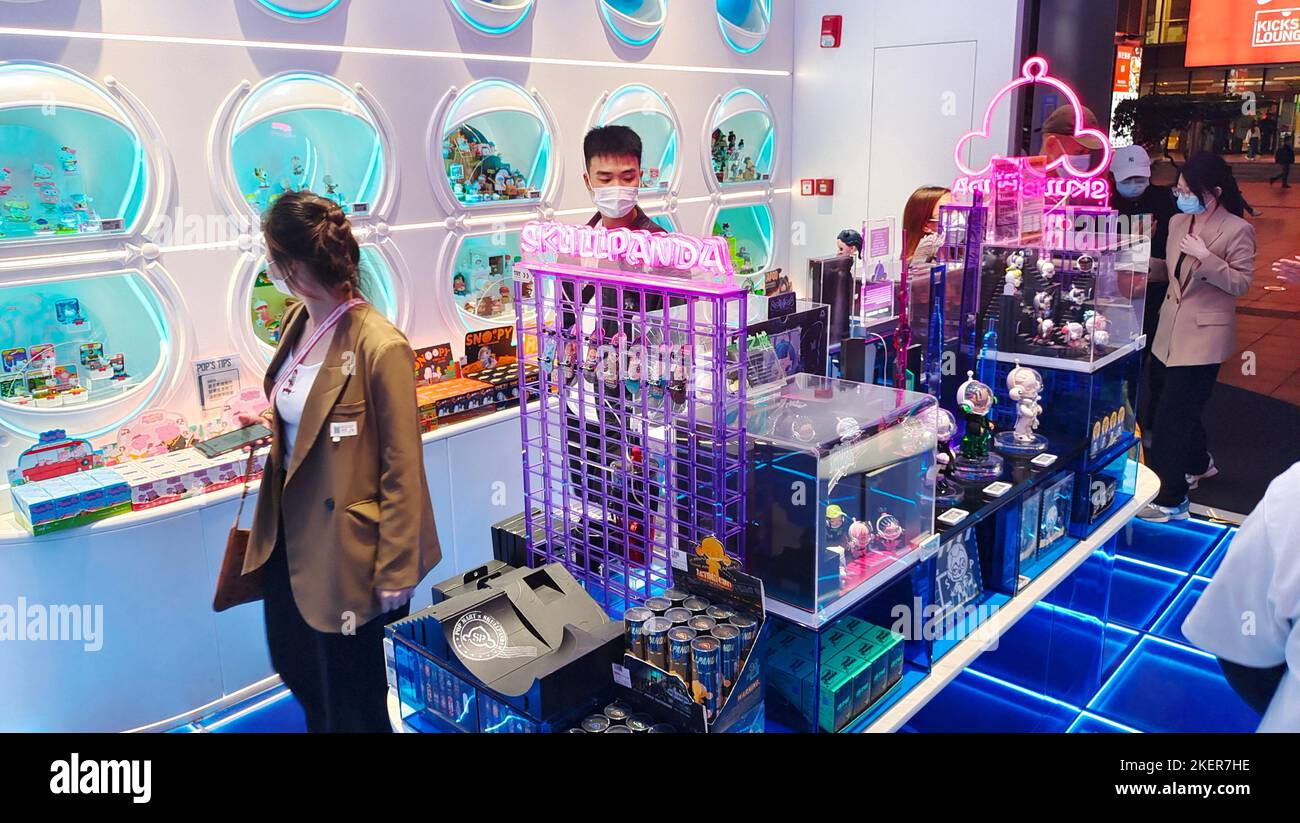 POP MART Art Toy Flagship Store with mystery boxes and sci-fi ...