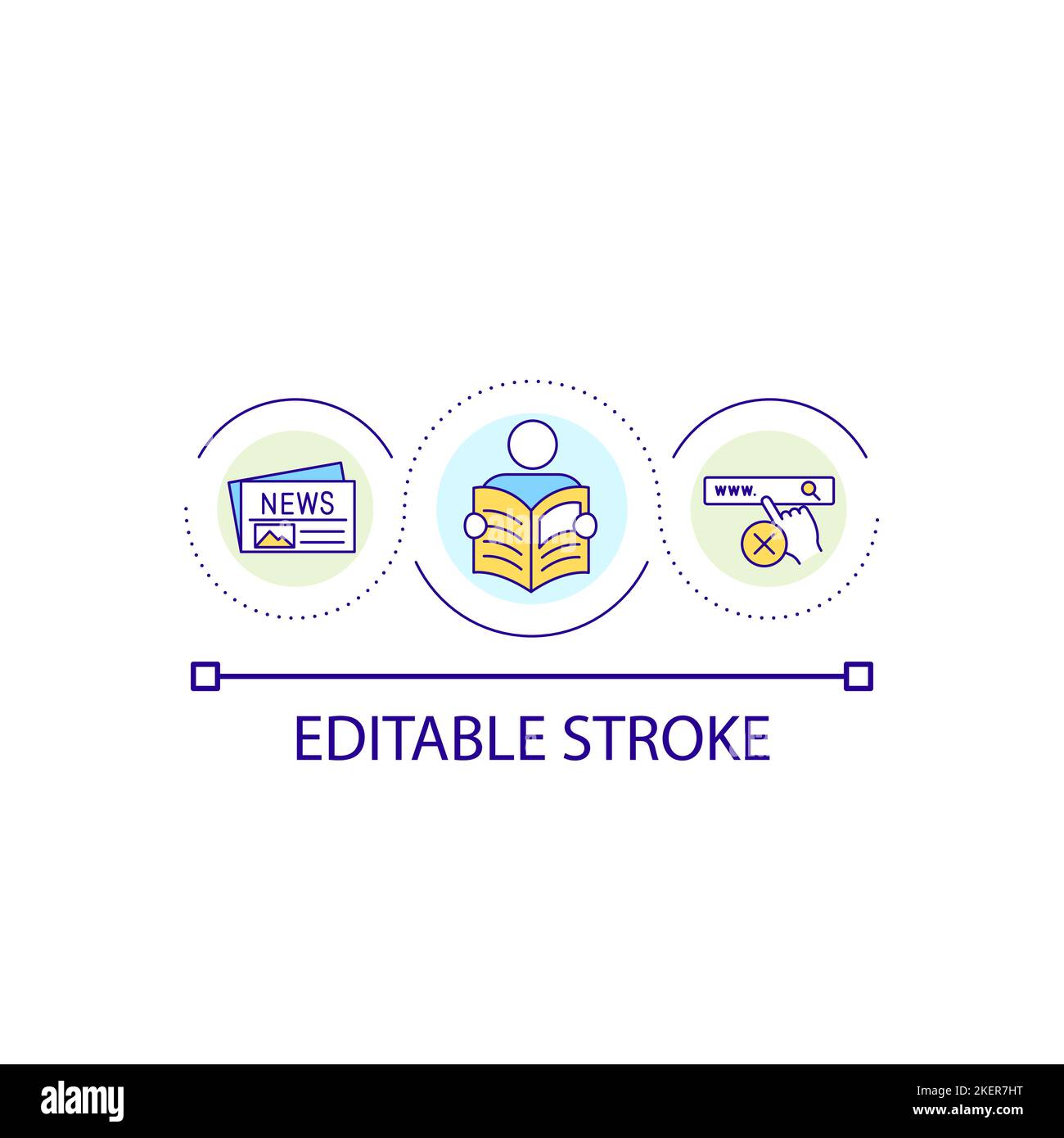 Physical print newspaper loop concept icon Stock Vector Image & Art - Alamy