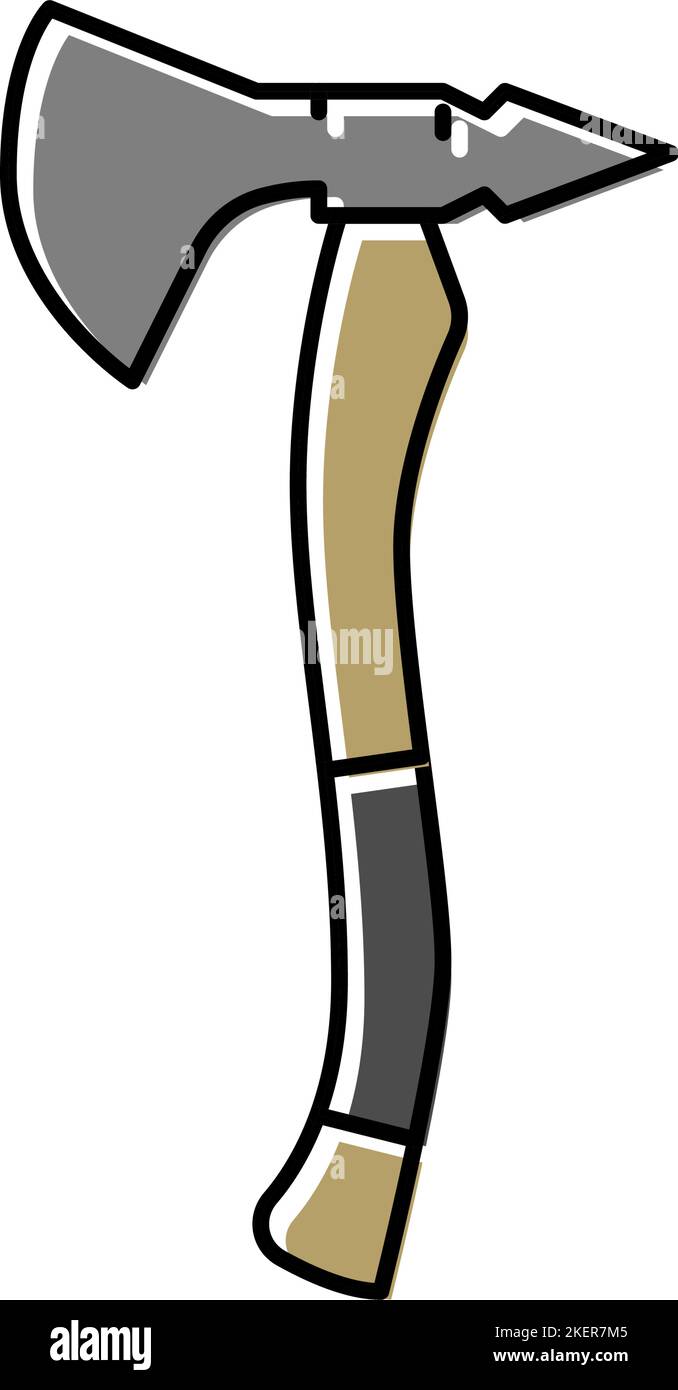 viking axe weapon color icon vector illustration Stock Vector Image ...