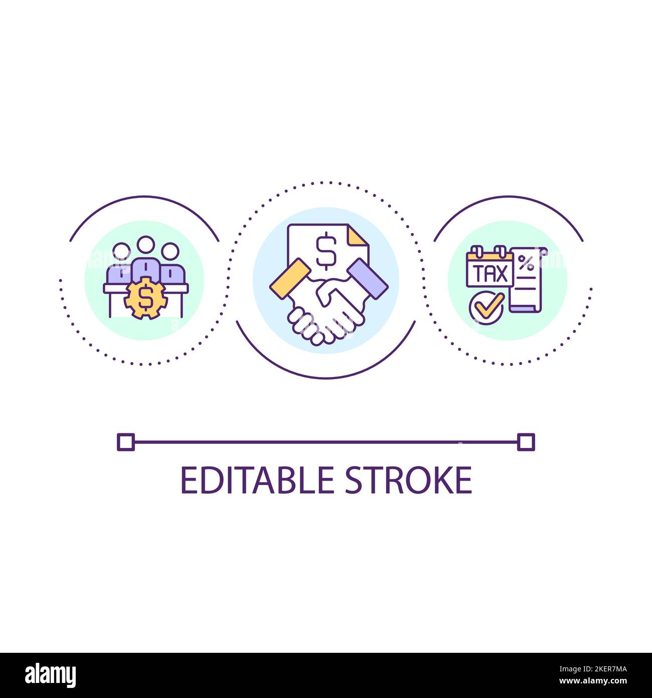 Financial counseling loop concept icon Stock Vector Image & Art - Alamy
