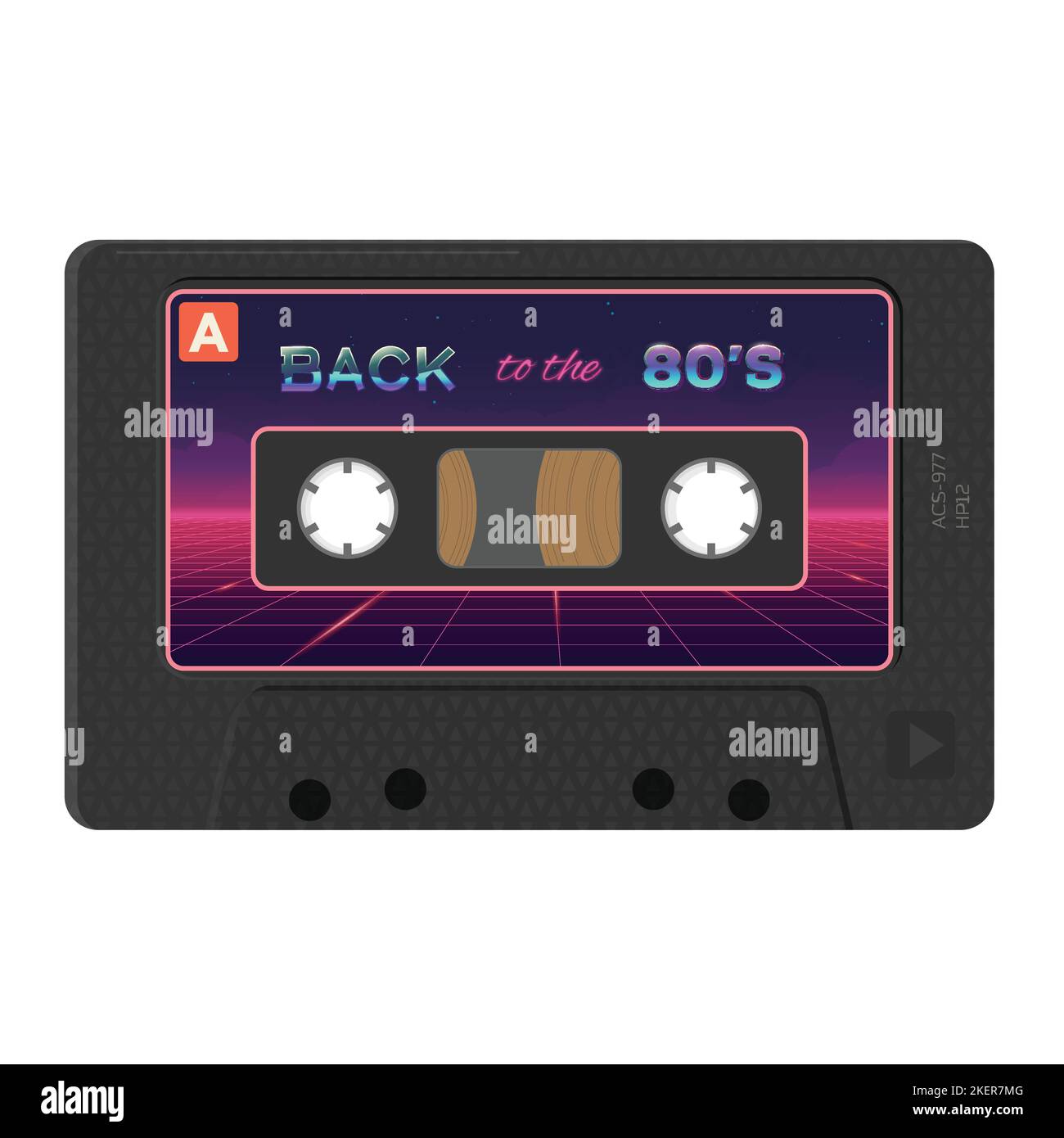 Vintage 80s cassette audio Stock Vector Images - Alamy