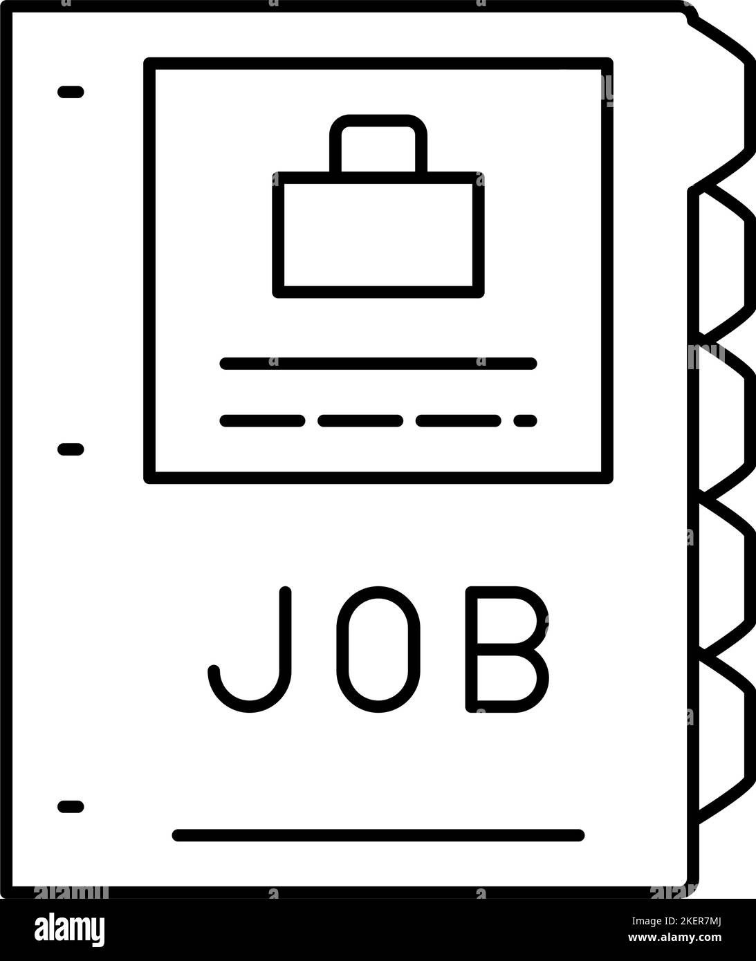 job folder line icon vector illustration Stock Vector Image & Art - Alamy