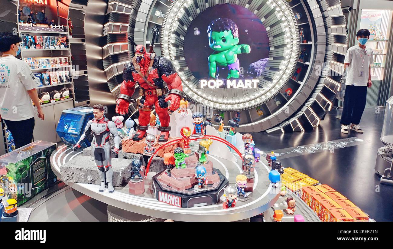 POP MART Art Toy Flagship Store with mystery boxes and sci-fi ...