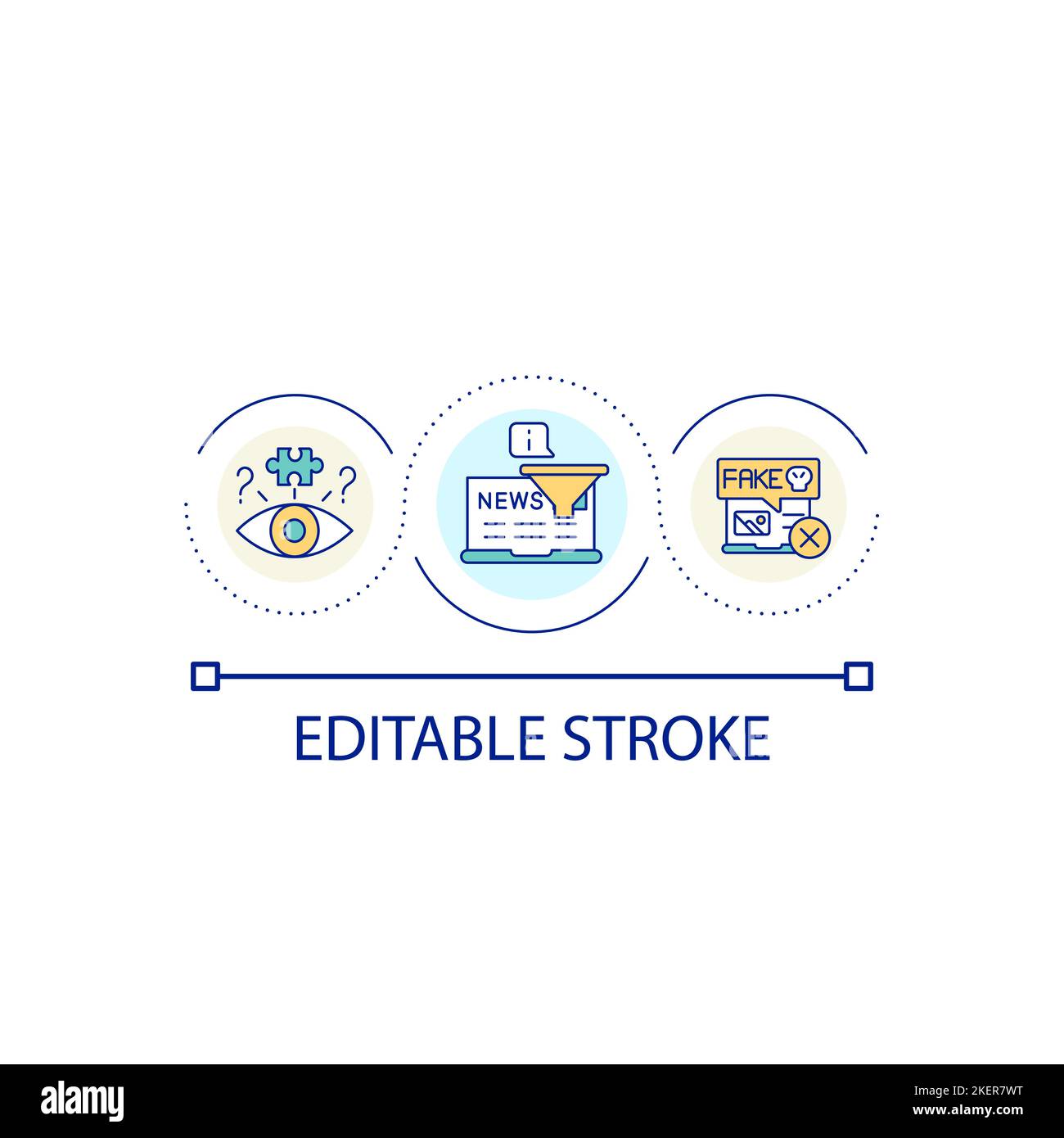 Choose Reliable News Source Loop Concept Icon Stock Vector Image And Art
