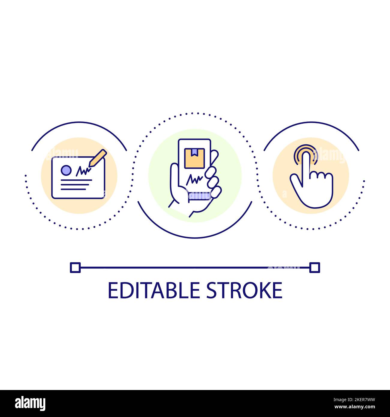 Digital signature loop concept icon Stock Vector Image & Art - Alamy