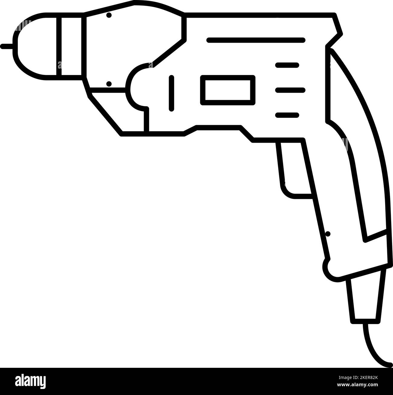 drill construction line icon vector illustration Stock Vector Image ...