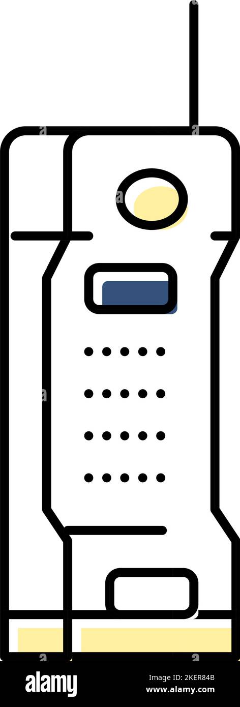 mobile phone retro gadget color icon vector illustration Stock Vector ...