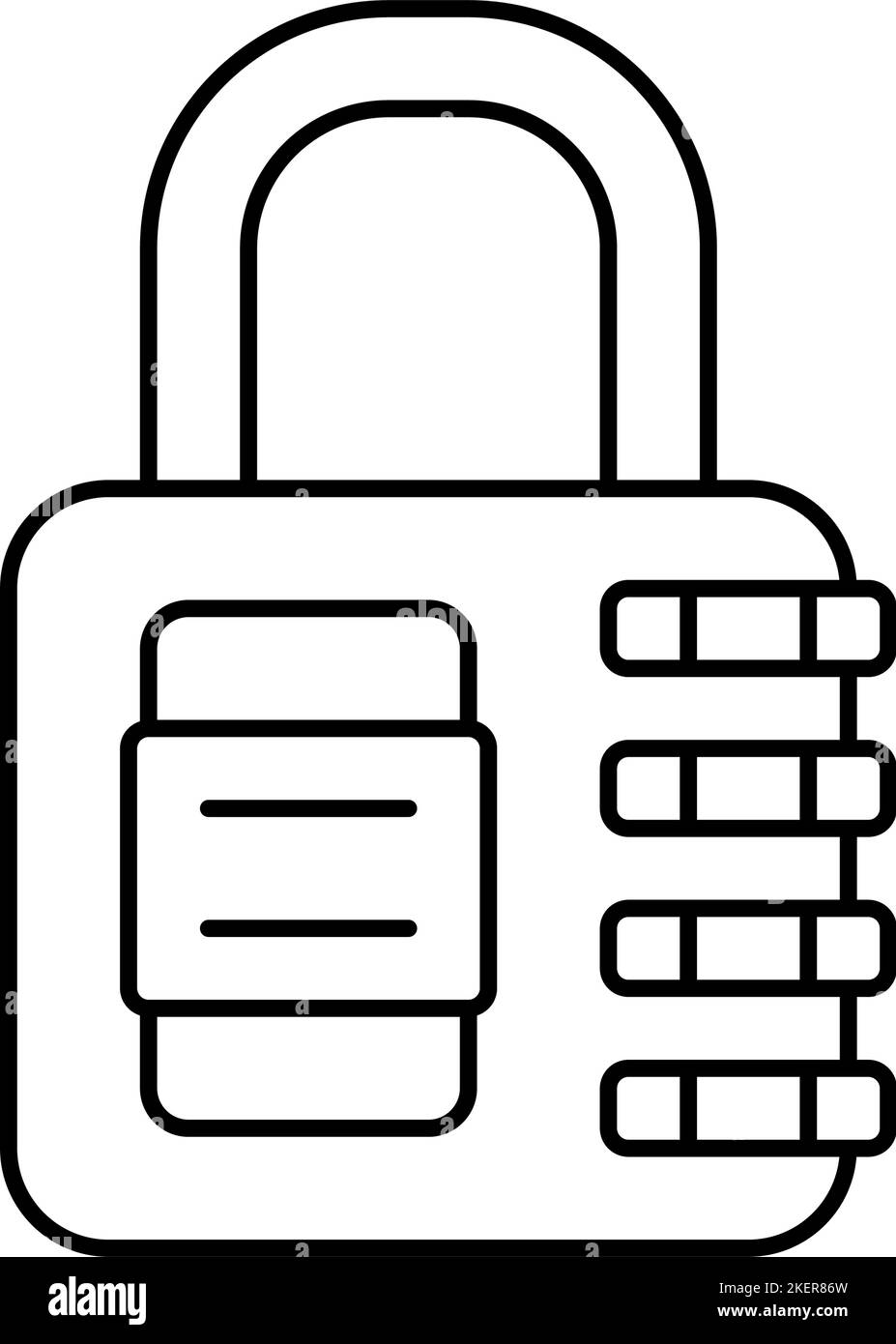 security padlock line icon vector illustration Stock Vector Image & Art ...