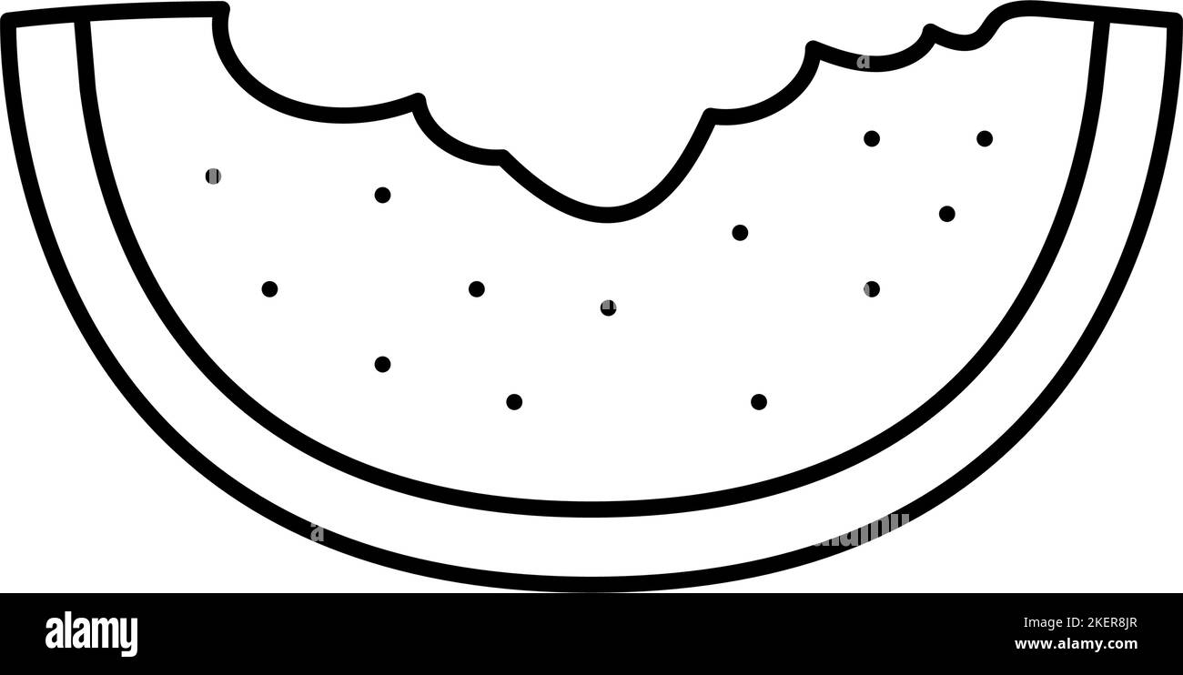 food watermelon line icon vector illustration Stock Vector Image & Art ...