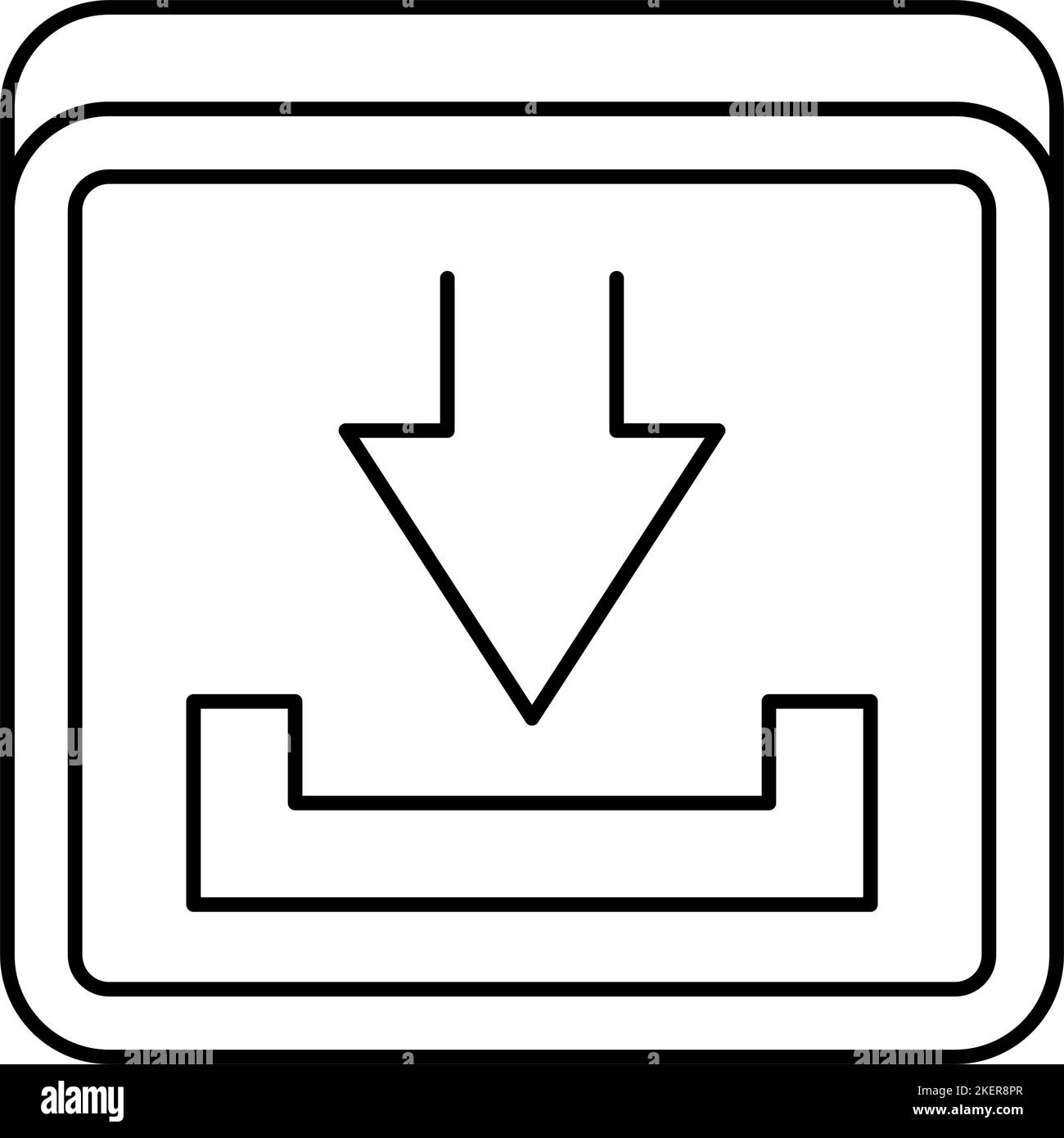 download arrow line icon vector illustration Stock Vector Image & Art ...