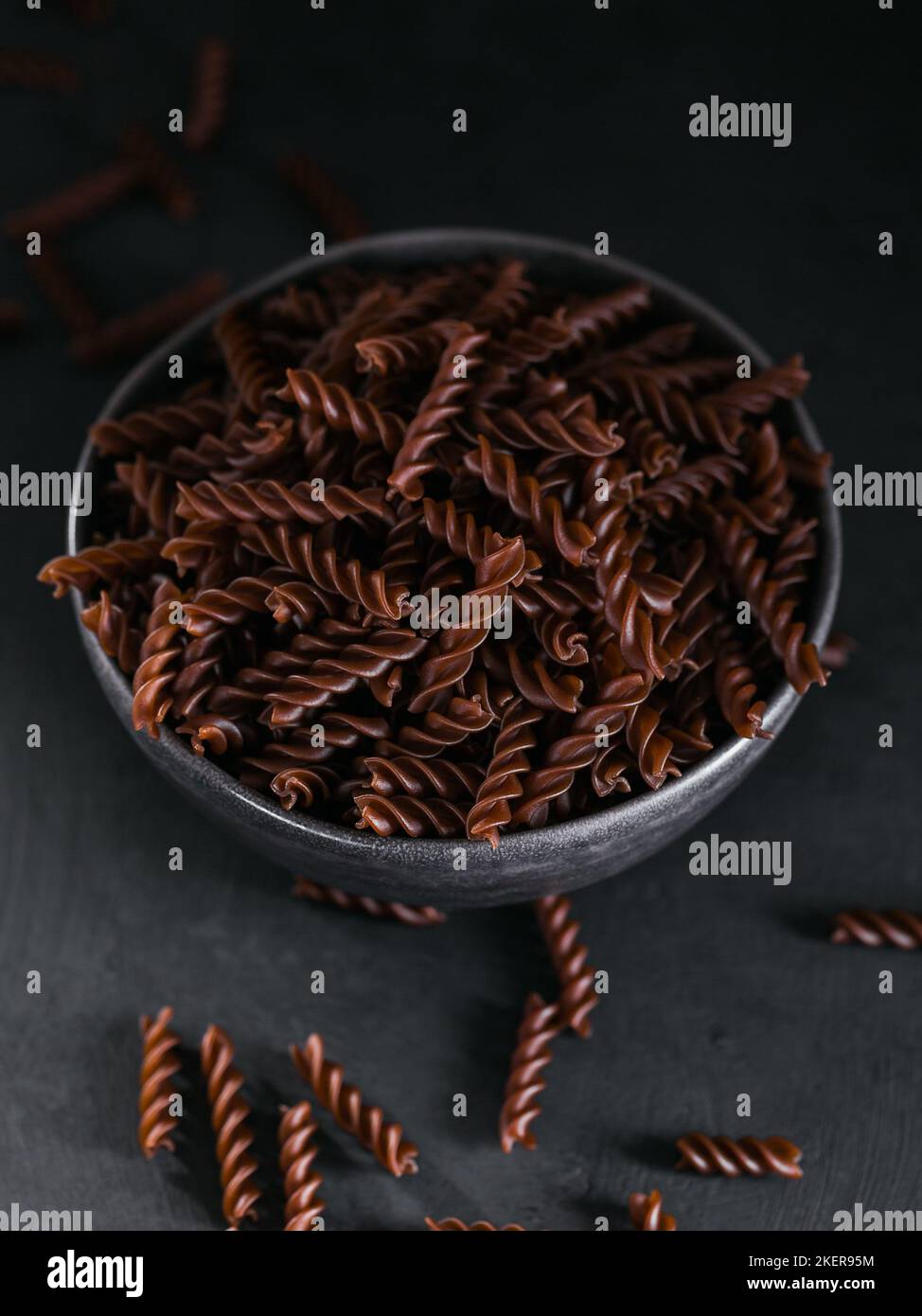Brown raw buckwheat pasta hi-res stock photography and images - Alamy