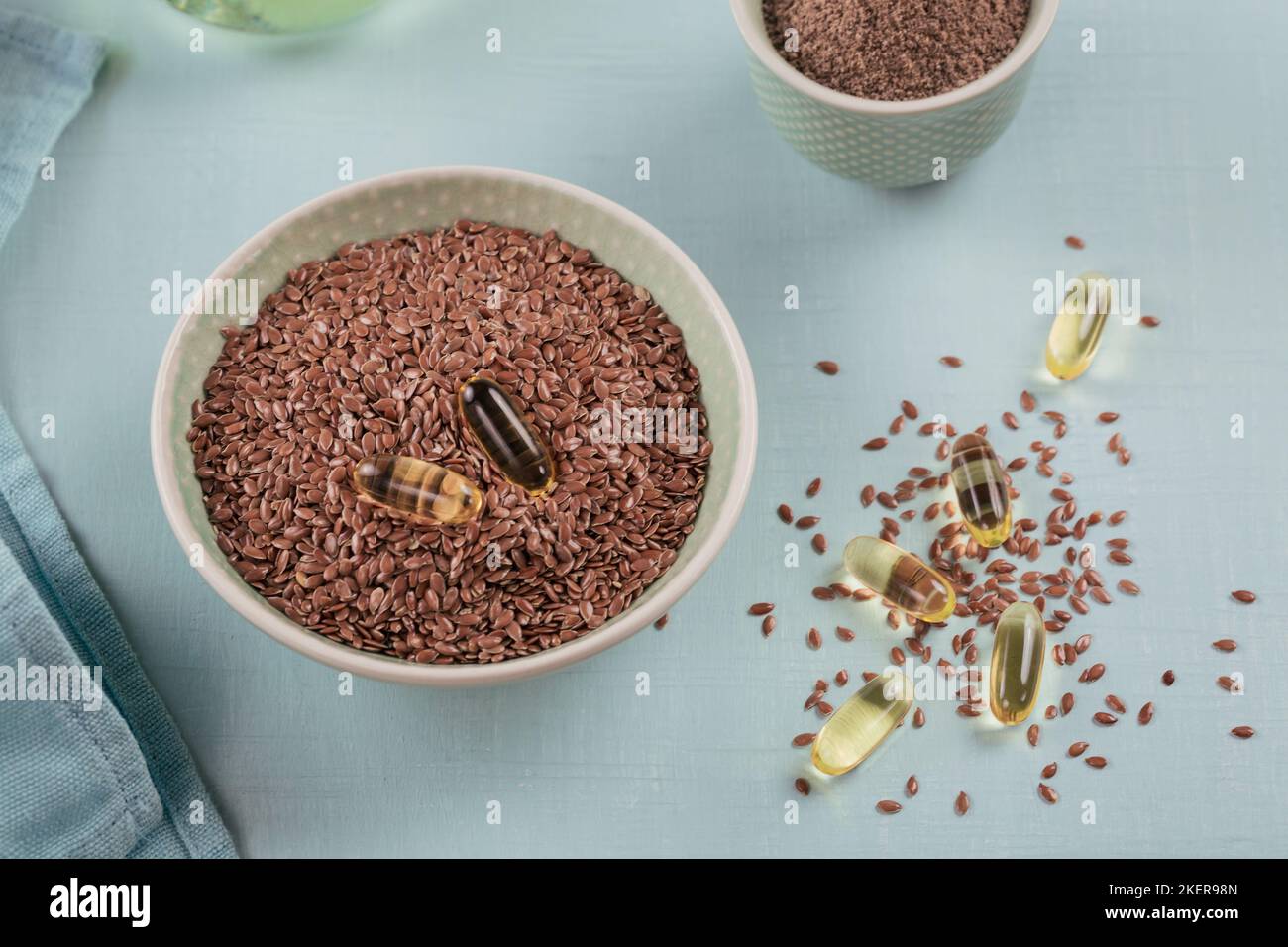 Ground flax seed hi-res stock photography and images - Alamy
