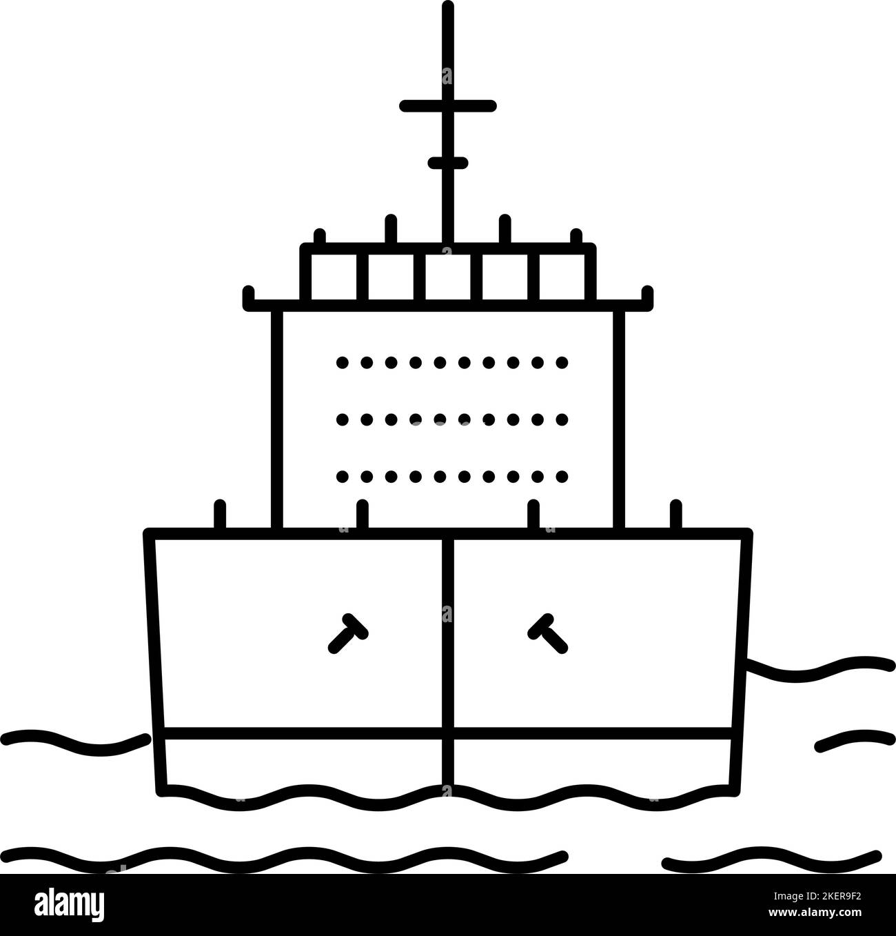 ship transport vehicle line icon vector illustration Stock Vector Image ...