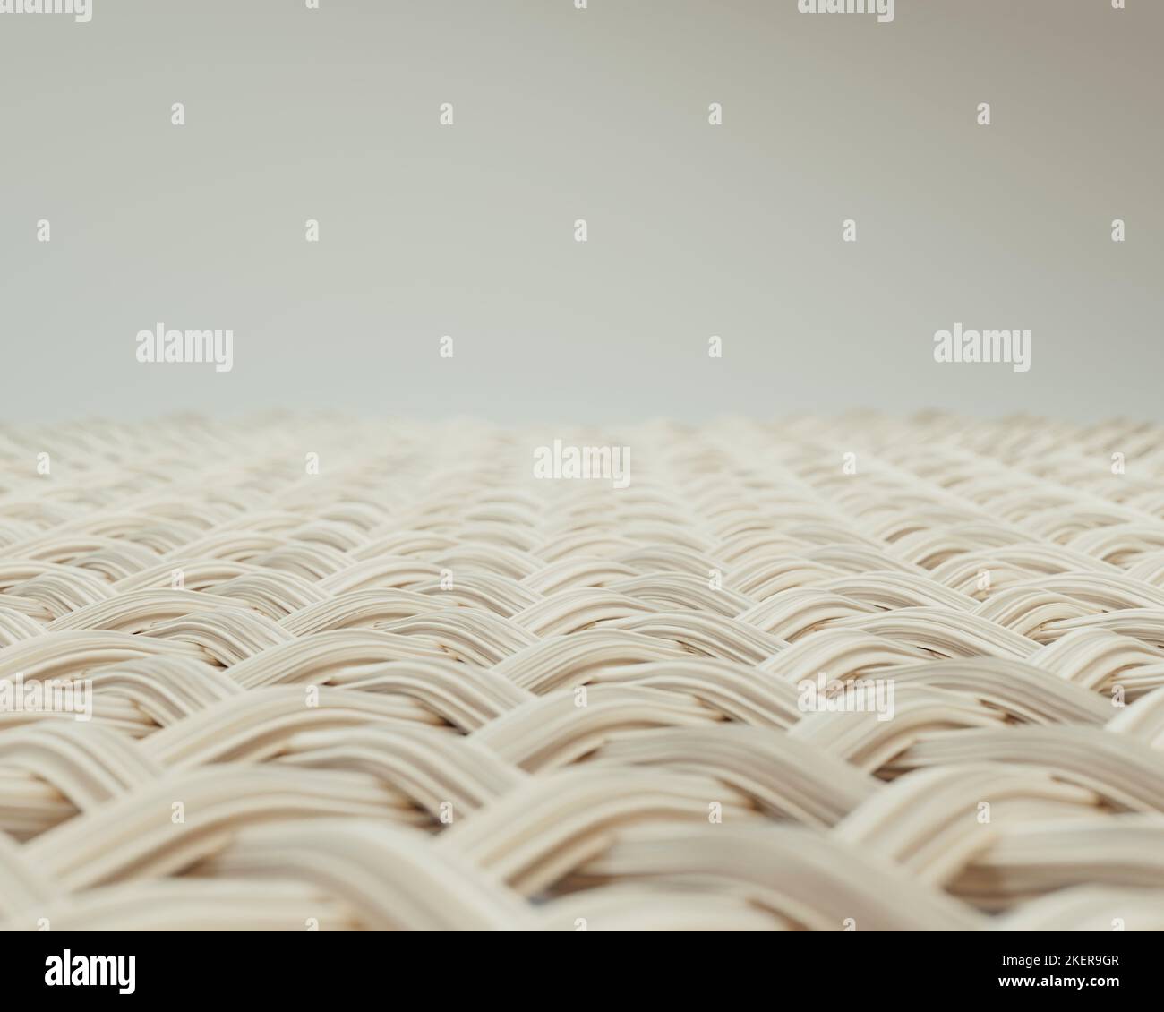 An extreme magnification of a weave of cream individual fabric threads ...