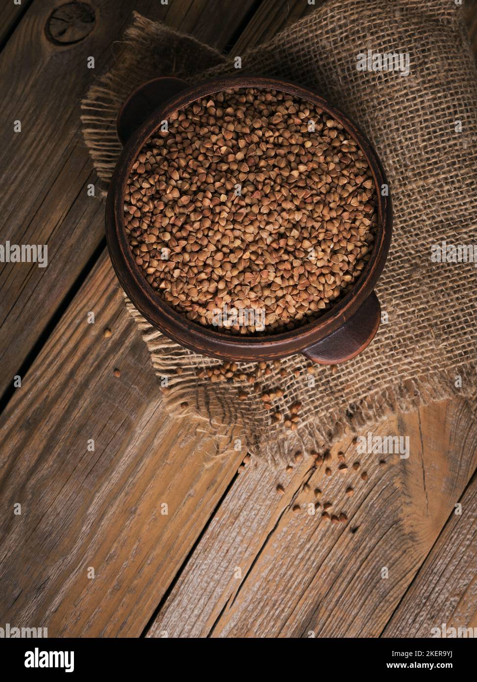 Grains of raw buckwheat as a background texture Stock Photo - Alamy