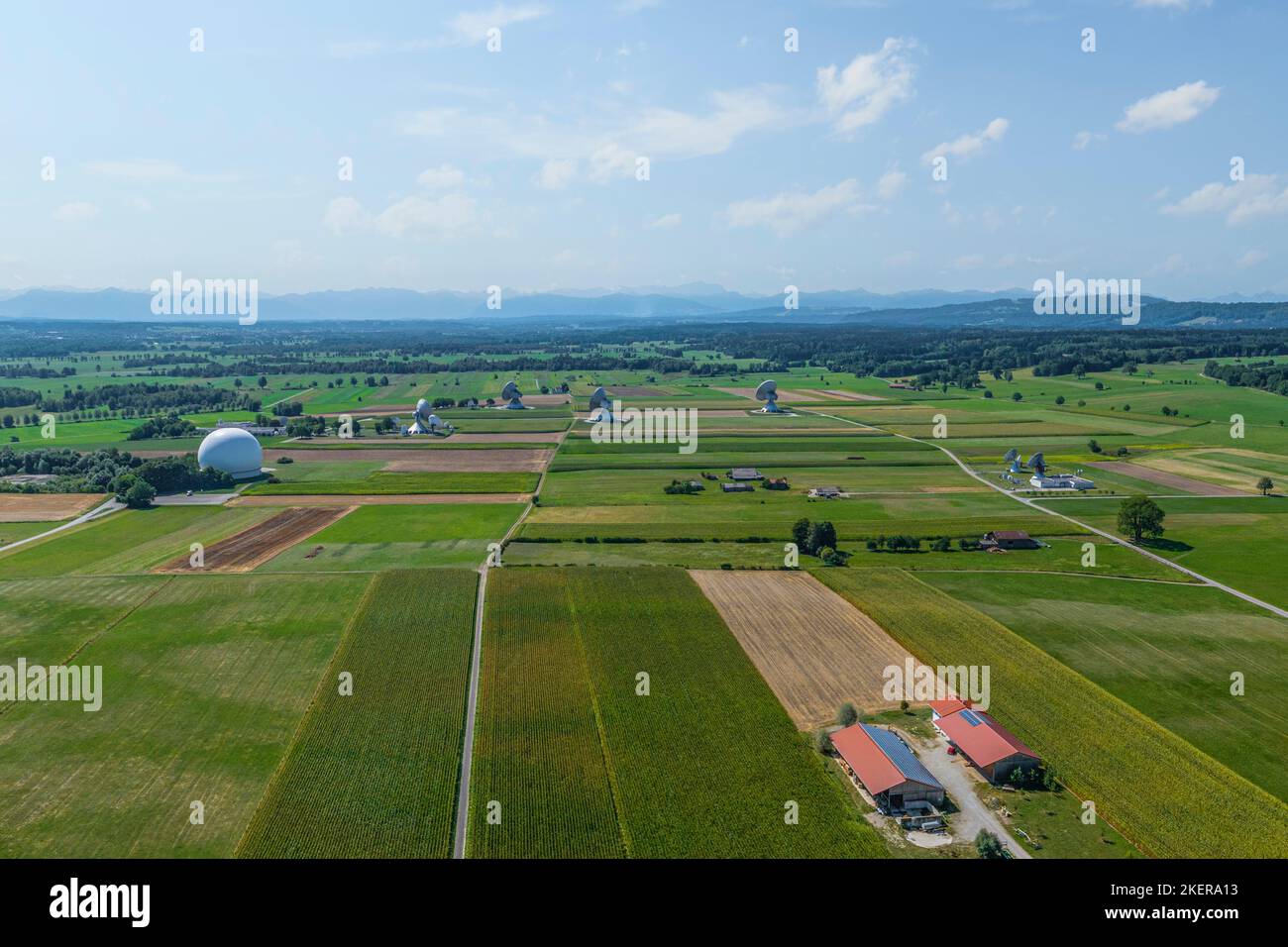 The region around Raisting in Bavaria, well known for its radio earth ...
