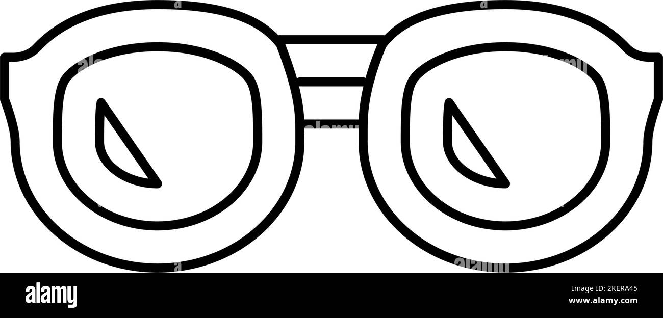 geek glasses frame line icon vector illustration Stock Vector Image ...