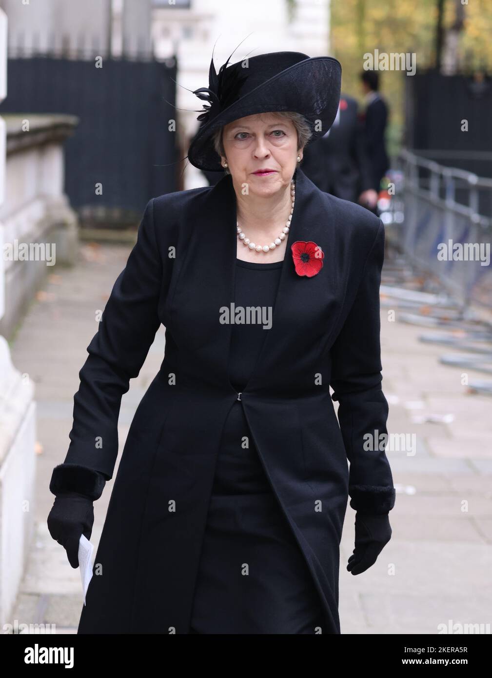 London, UK. 13th Nov, 2022. Theresa May in Downing Street, before ...