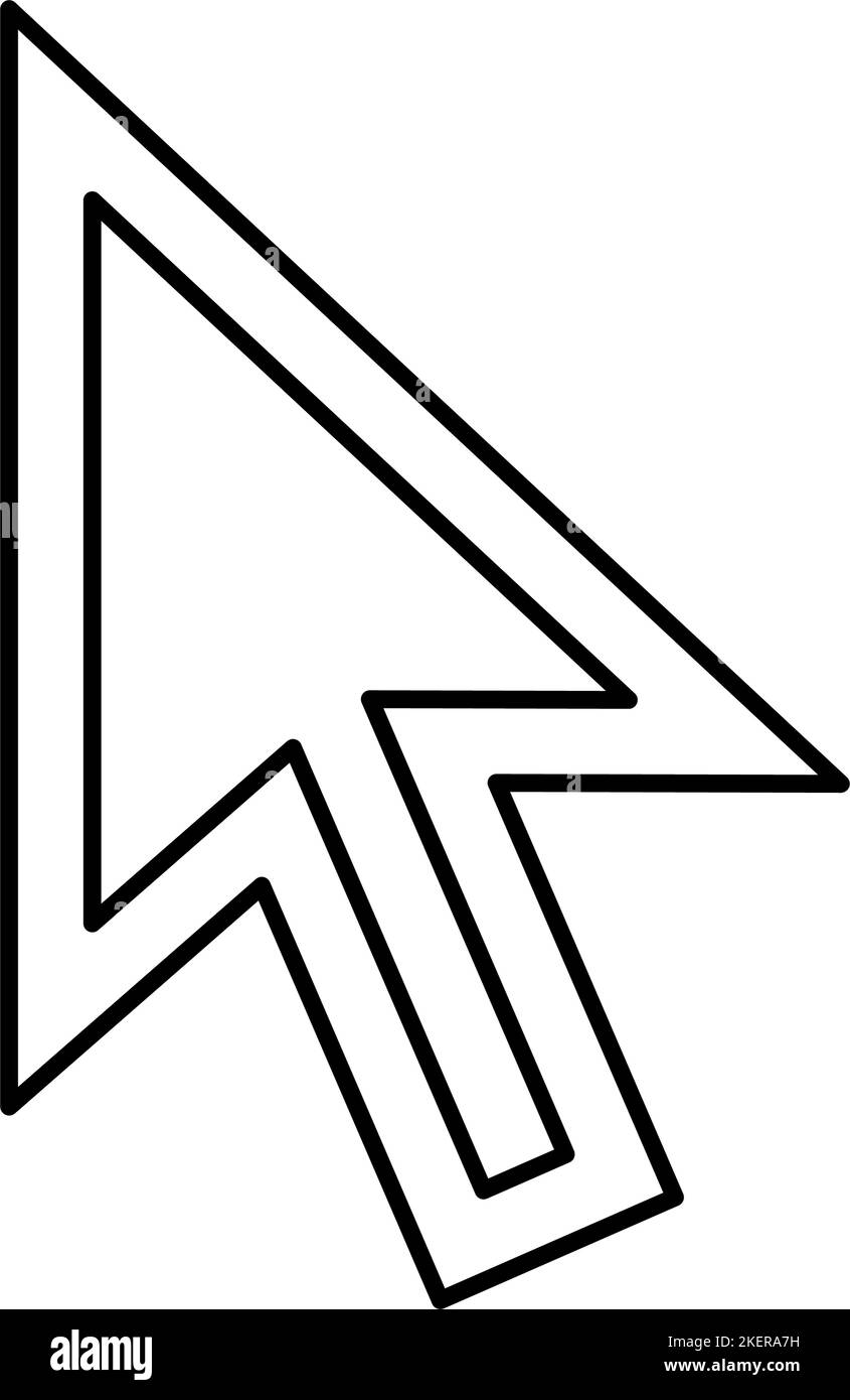cursor arrow line icon vector illustration Stock Vector Image & Art - Alamy
