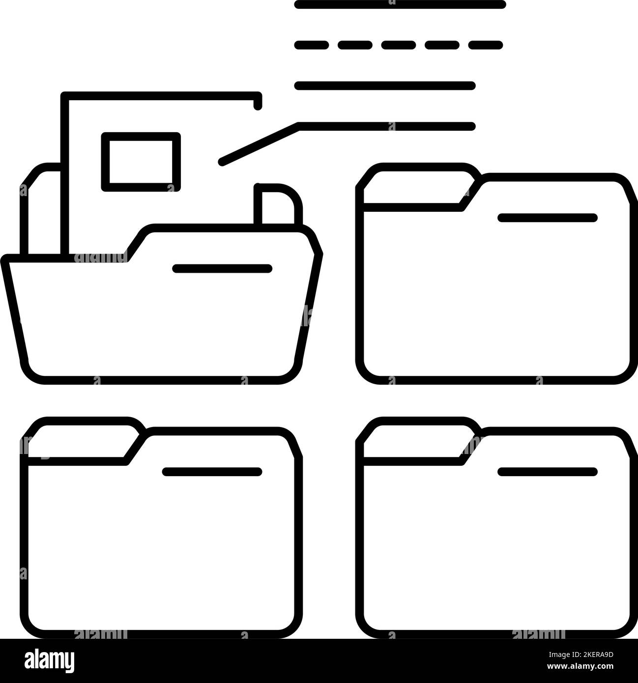 project folder line icon vector illustration Stock Vector Image & Art ...