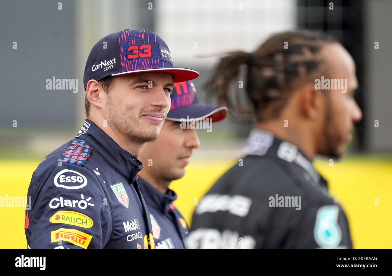 File photo dated 15-07-2021 of Red Bull Racing's Max Verstappen and Mercedes' Lewis Hamilton ...