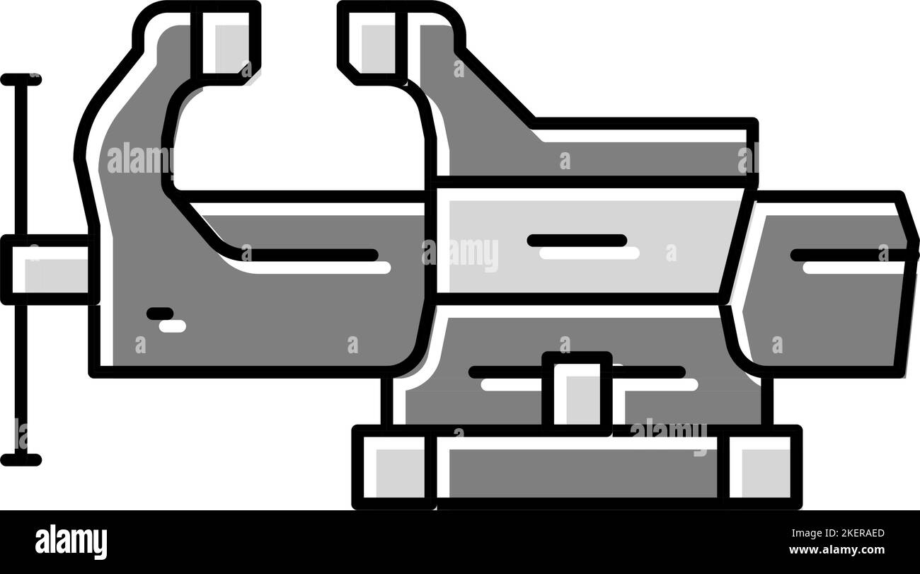 swivel base bench vice color icon vector illustration Stock Vector ...