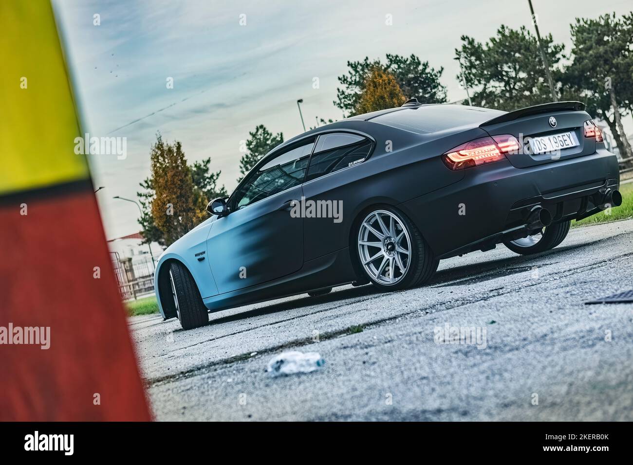 Milan, Italy 13 November 2022: Bmw Sport tuned car in the city portrait ...