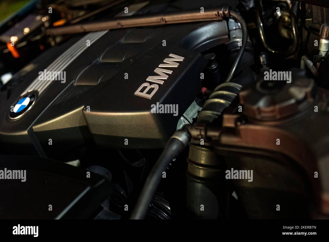 Milan, Italy 13 November 2022: Bmw modern engine detail Stock Photo - Alamy
