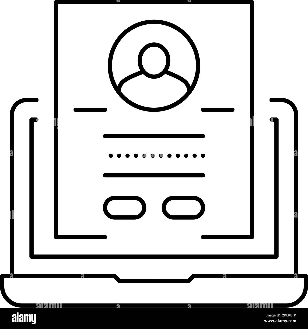 register online line icon vector illustration Stock Vector Image & Art ...