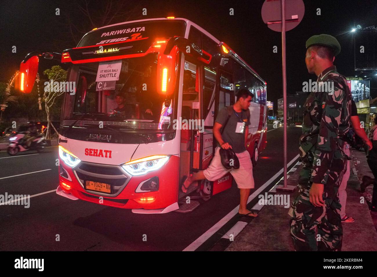 Badung, Bali, Indonesia. 14th Nov, 2022. Hotel staff mobility around ...