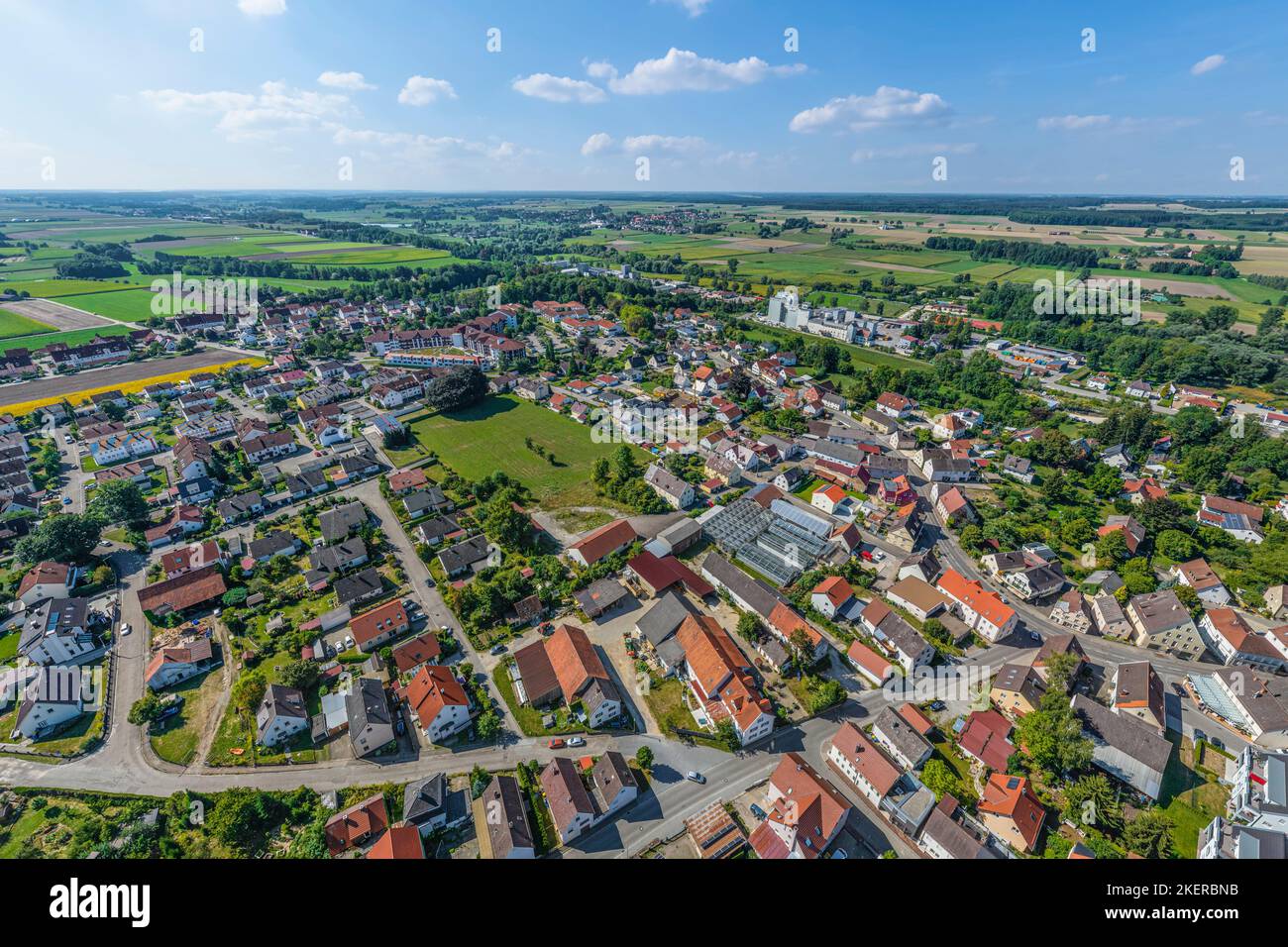 Small town school aerial hi-res stock photography and images - Alamy