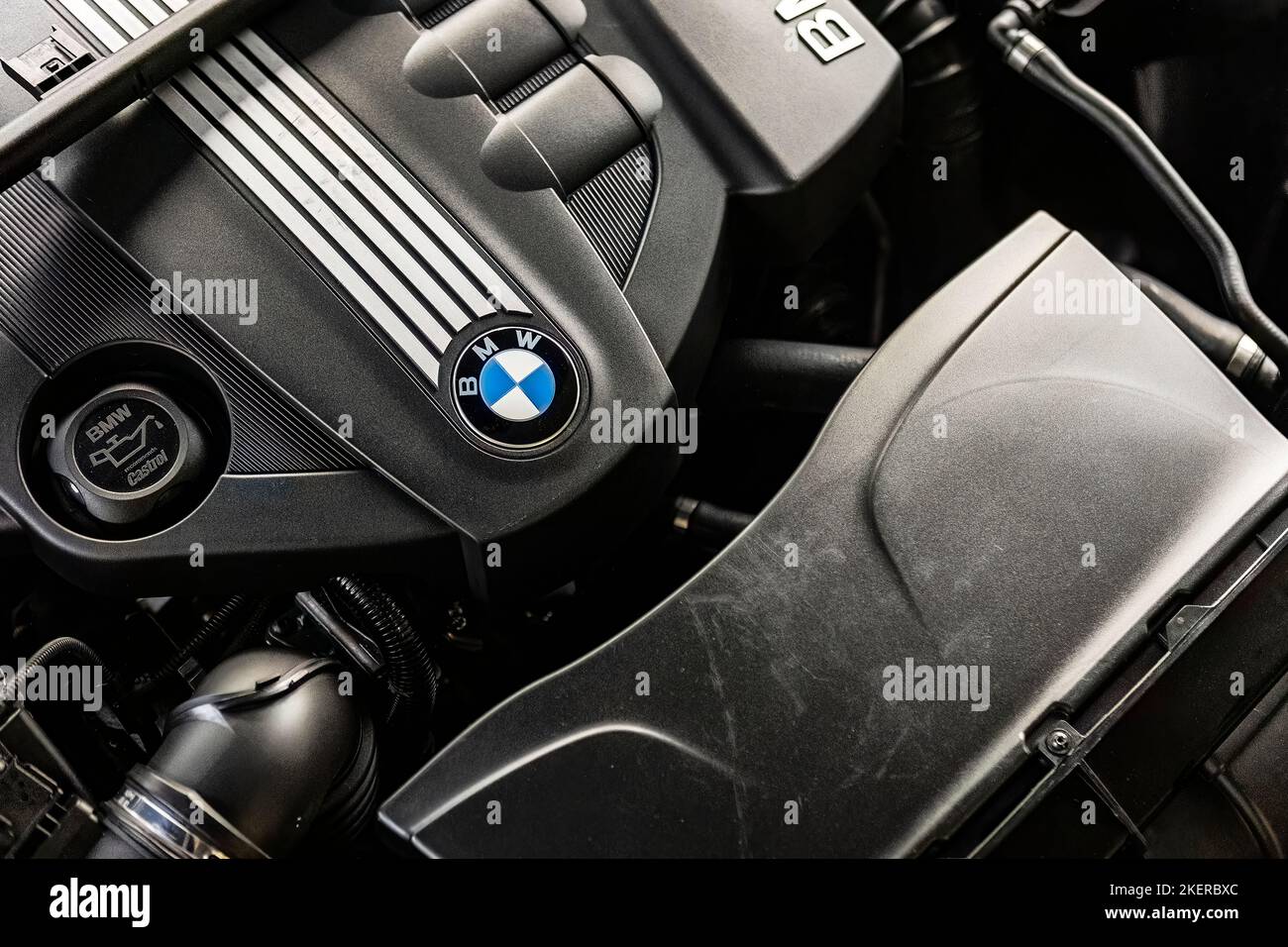 Milan, Italy 13 November 2022: Bmw modern engine detail Stock Photo - Alamy