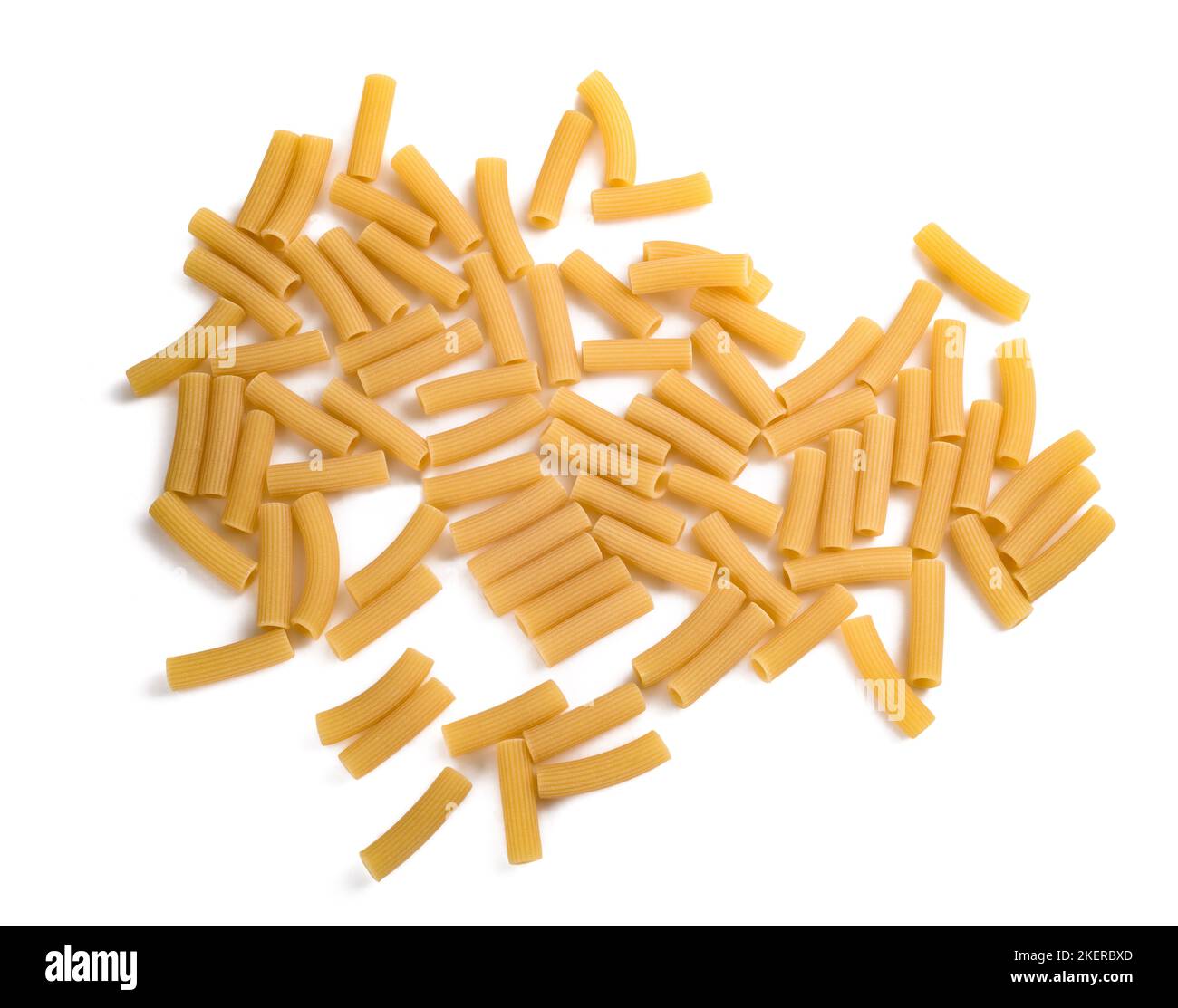 Maccheroni pasta isolated on white background Stock Photo - Alamy