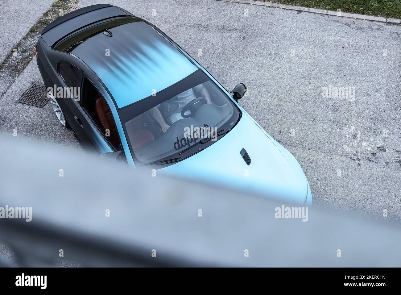 Milan, Italy 13 November 2022: Bmw Sport tuned car in the city portrait ...