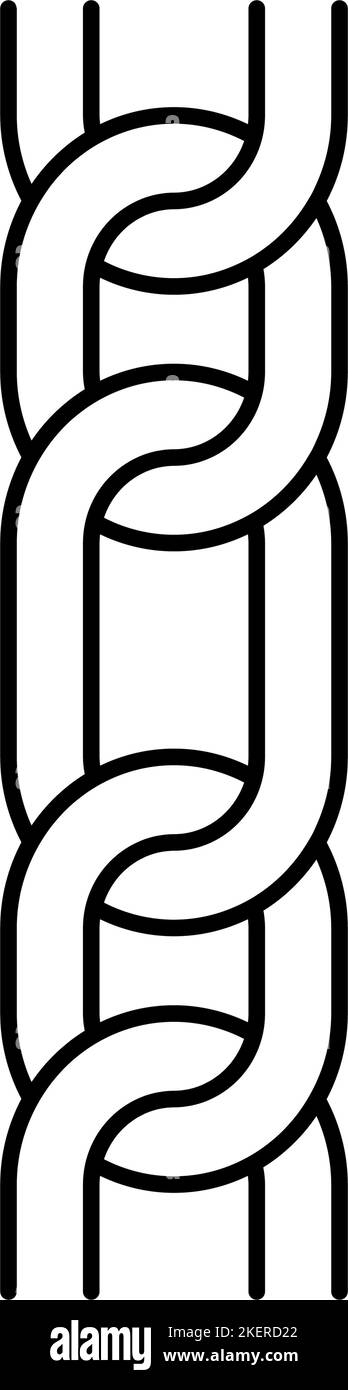 long and short chain line icon vector illustration Stock Vector Image ...