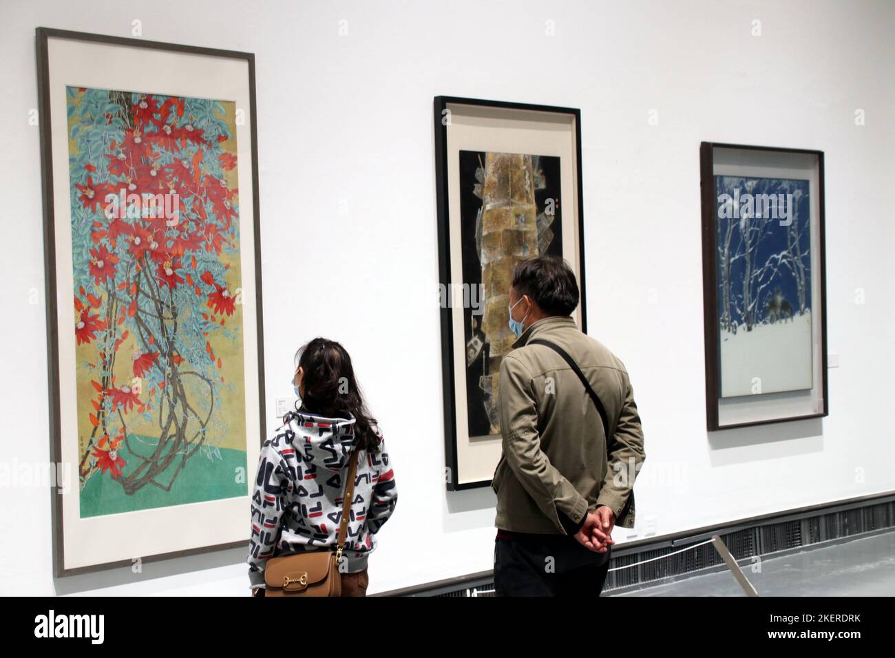 People are visiting the China Color Painting Academic Invitational ...