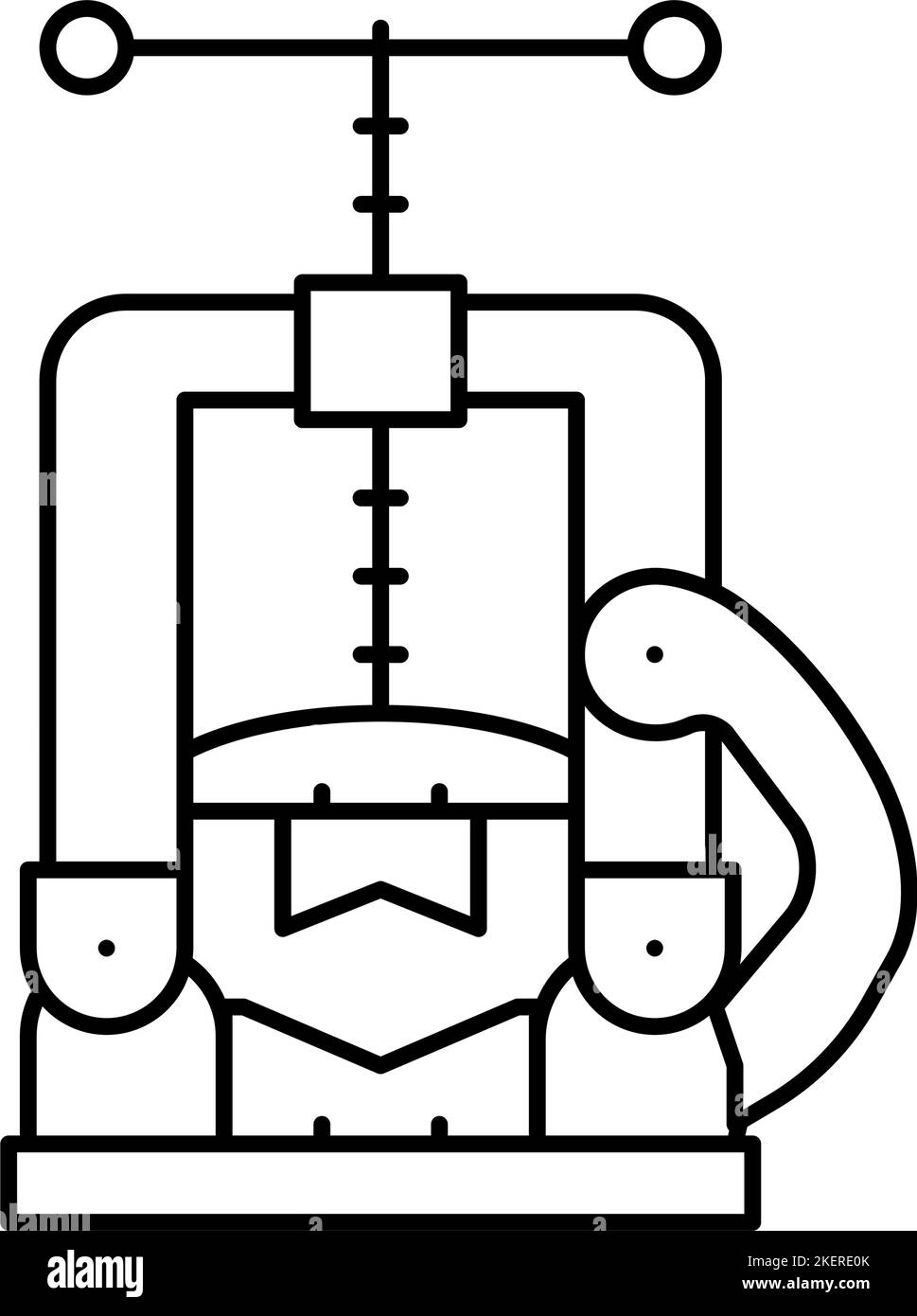 pipe vice line icon vector illustration Stock Vector Image & Art - Alamy