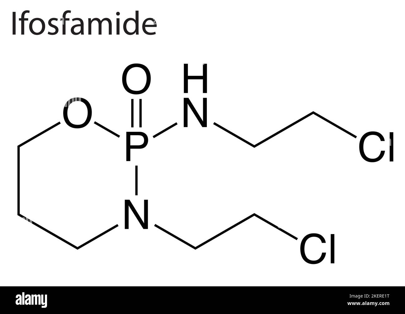 The chemical structure of an anticancer drug, Ifosfamide Stock Vector ...