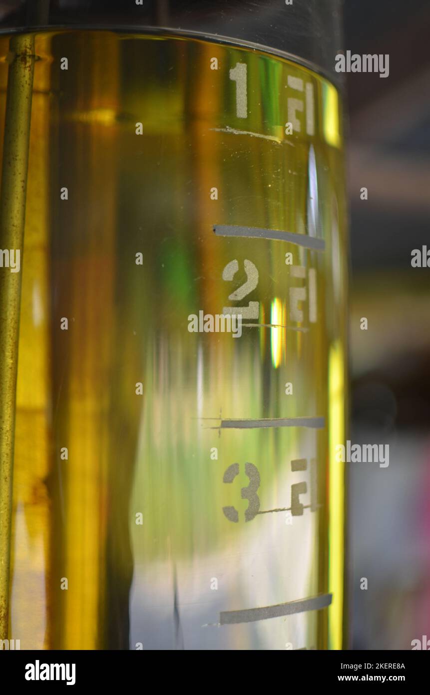 gasoline pump old barrel fuel gas gasoline Stock Photo - Alamy