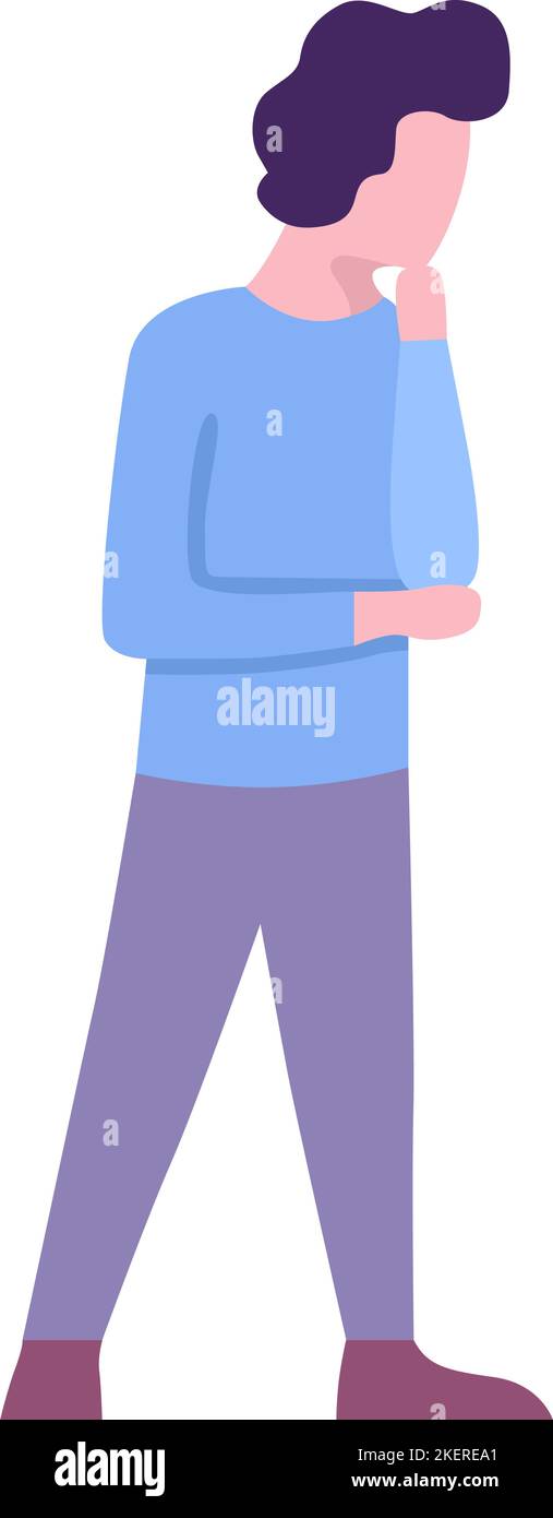 Man thinker vector icon isolated on white Stock Vector Image & Art - Alamy