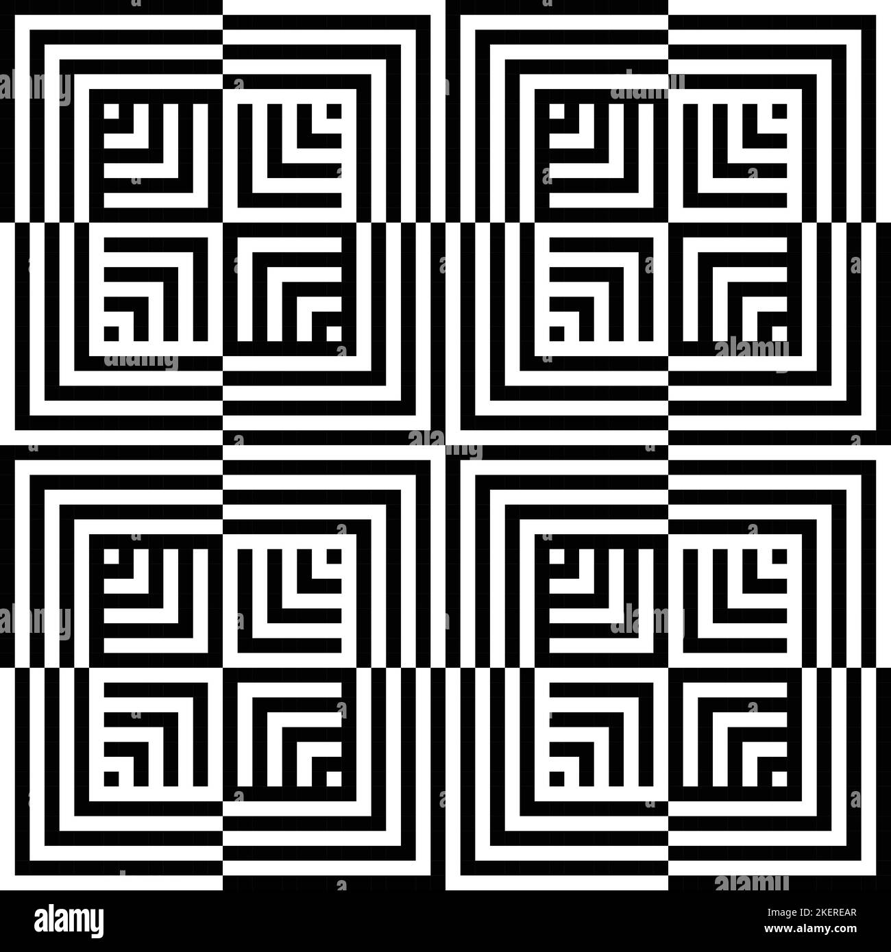 Vector seamless pattern with optical illusion. Geometric background with visual distortion ...